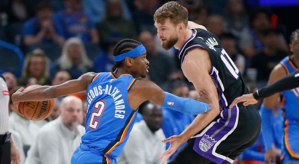 Gilgeous-Alexander scores 40 as Thunder top Kings; Sabonis' double-double streak ends at 61 games