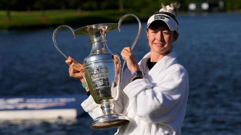 Nelly Korda puts bid for sixth straight victory on hold after ...