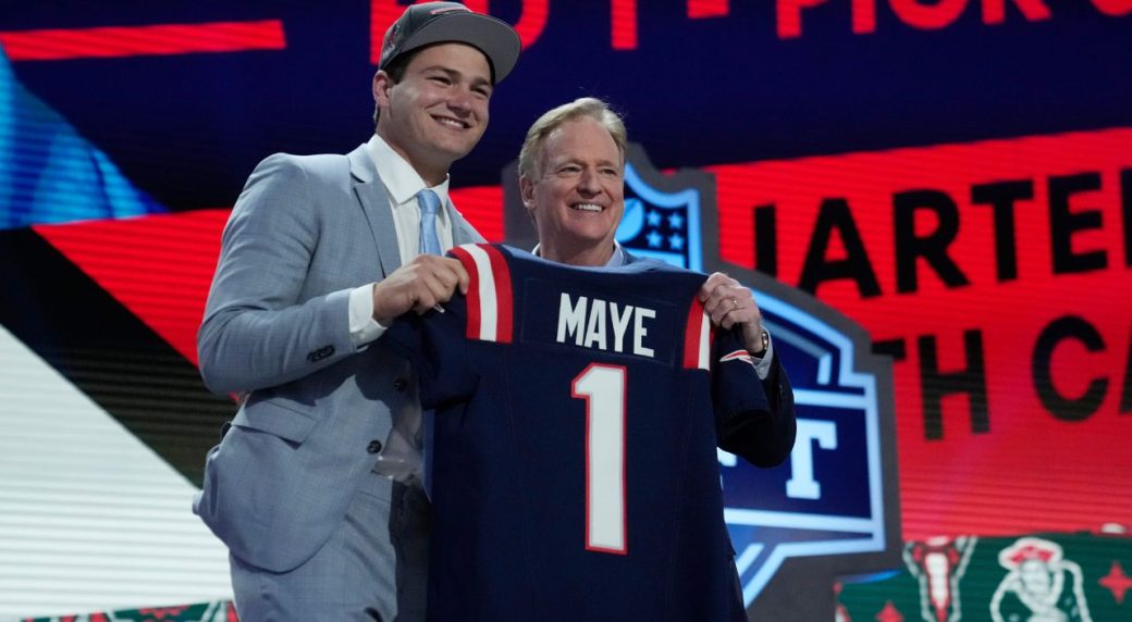Patriots select QB Drake Maye with No. 3 pick in NFL draft