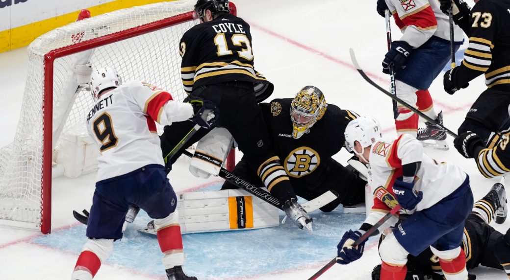 Panthers' Bennett scores controversial goal, leads to Game 4 win vs. Bruins