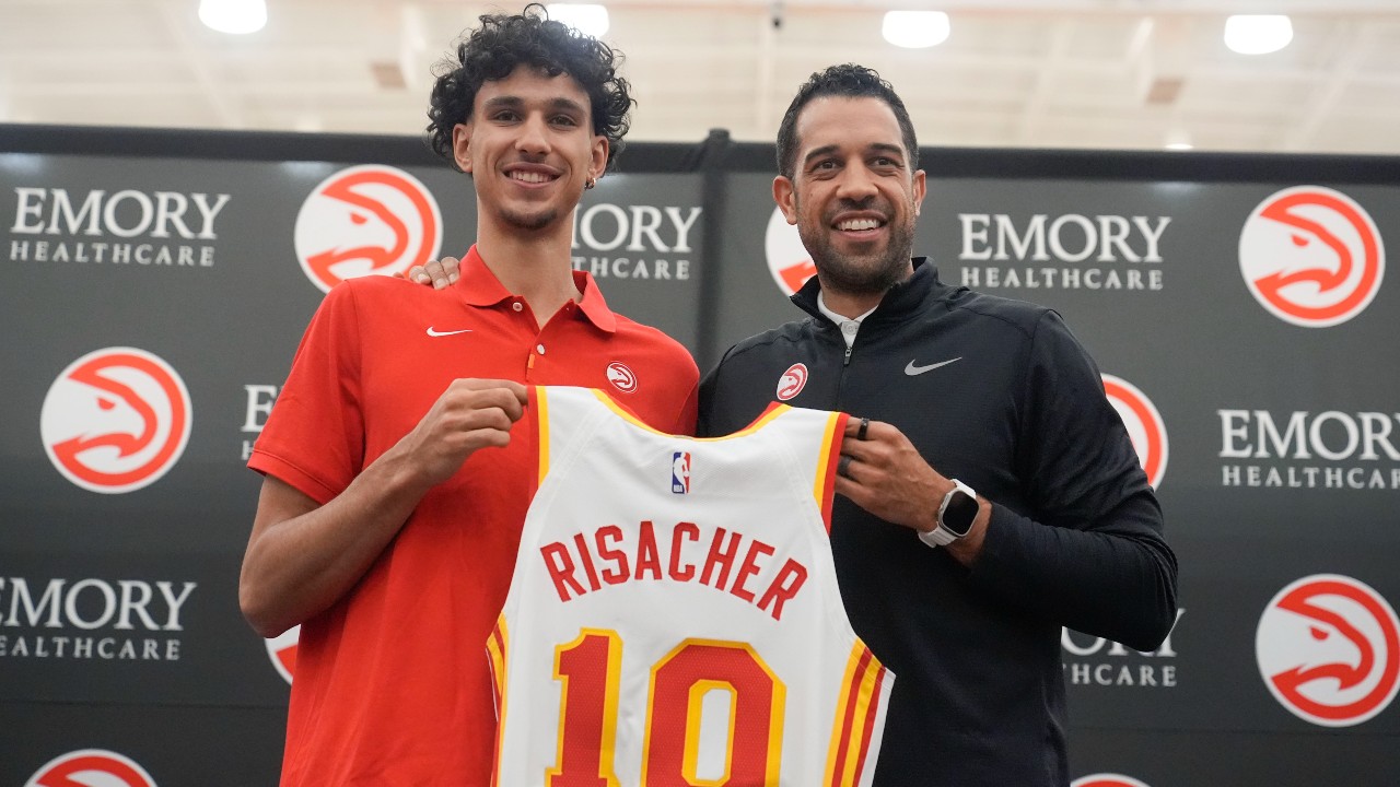 Hawks' Risacher focused on 'good stuff' instead of pressure as No. 1 ...