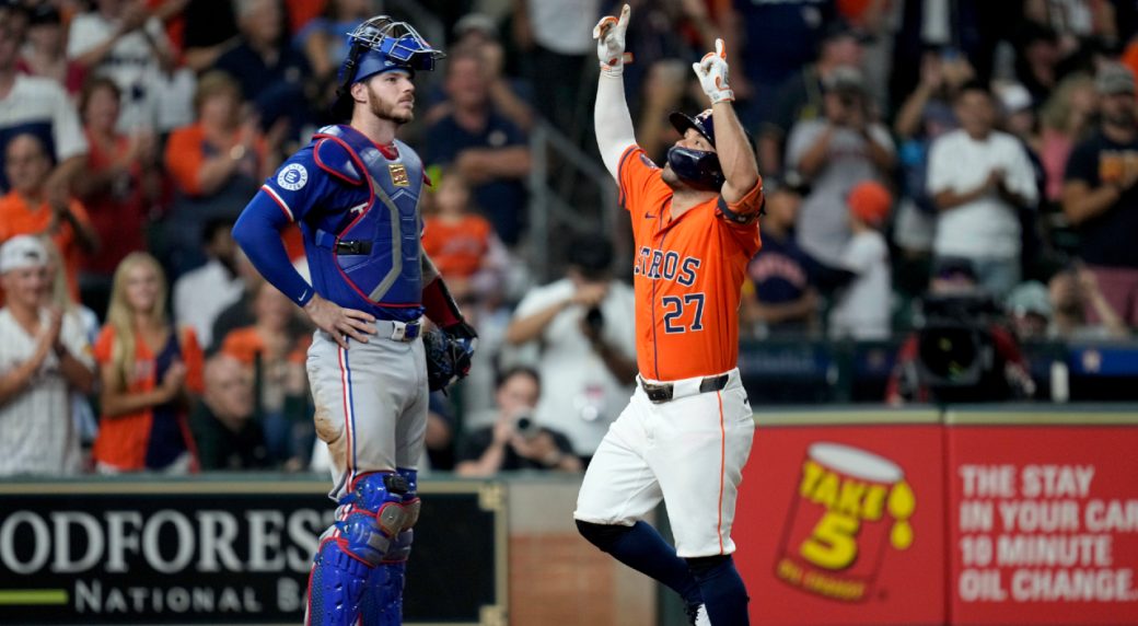 Jose Altuve hits three-run homer, Astros beat Rangers