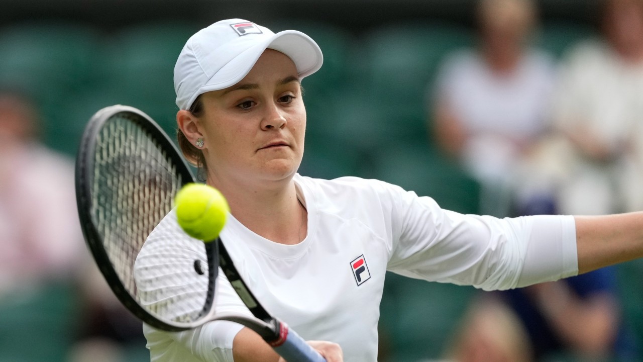 Ash Barty plays exhibition doubles match at Wimbledon but happy to stay ...