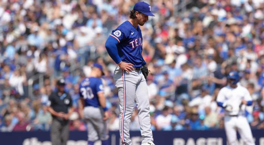 Blue Jays chase Rangers starter Michael Lorenzen in first inning
