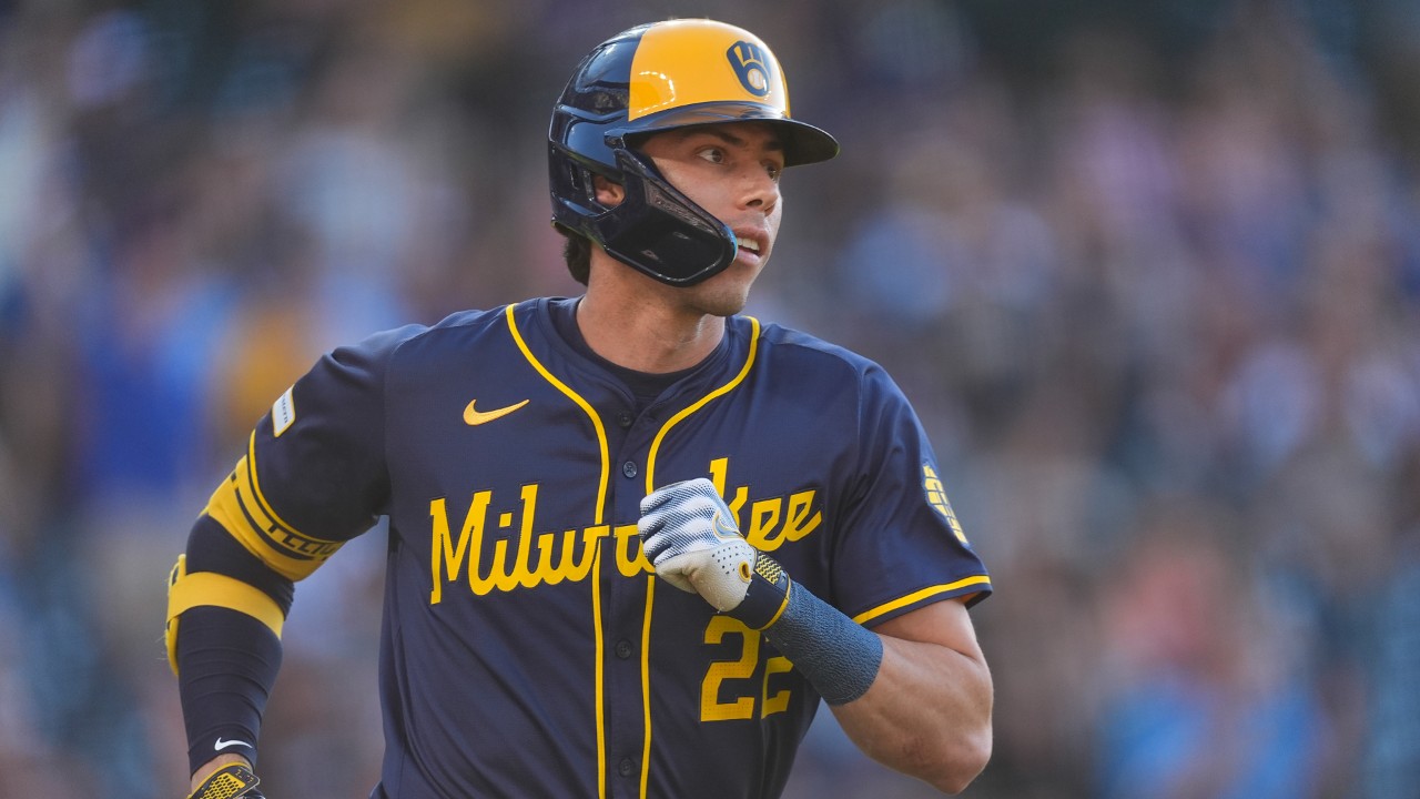 Brewers' Christian Yelich plays in first game since back surgery last ...