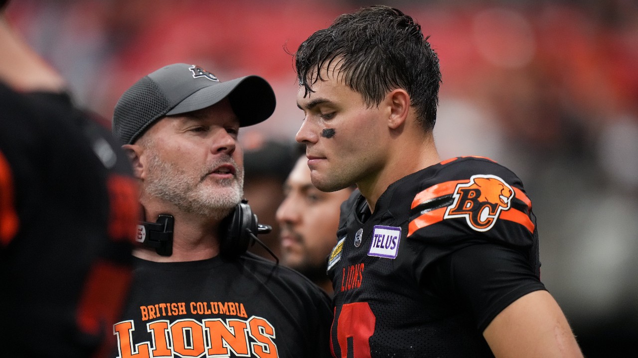 Lions’ Nathan Rourke apologizes after struggling in return vs. Blue Bombers