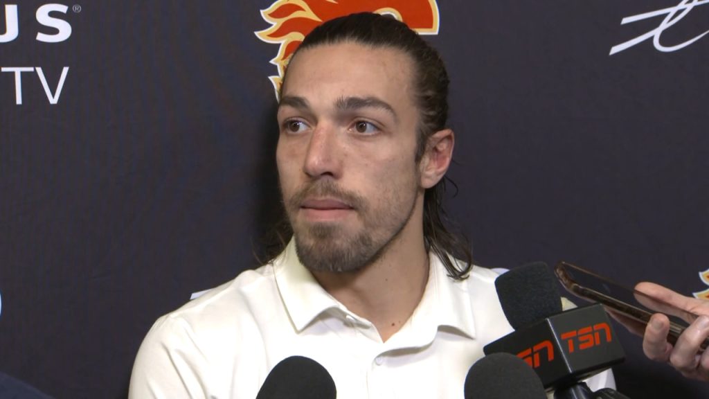 Lomberg excited for Flames debut: ‘We’re clicking’