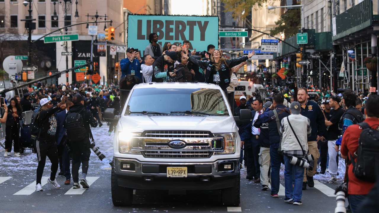New York Liberty honoured with ticker-tape parade in Canyon of Heroes ...