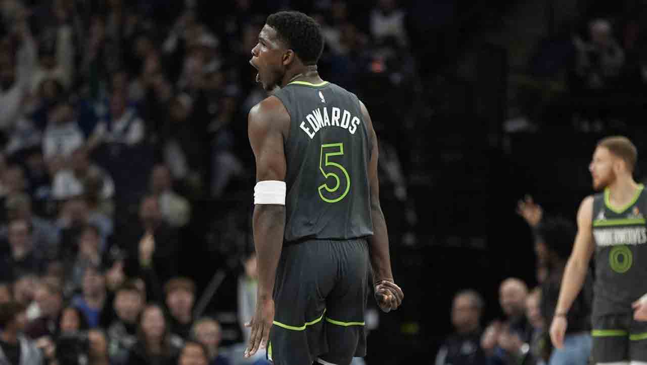 NBA fines Timberwolves' Anthony Edwards $25K for profane language ...
