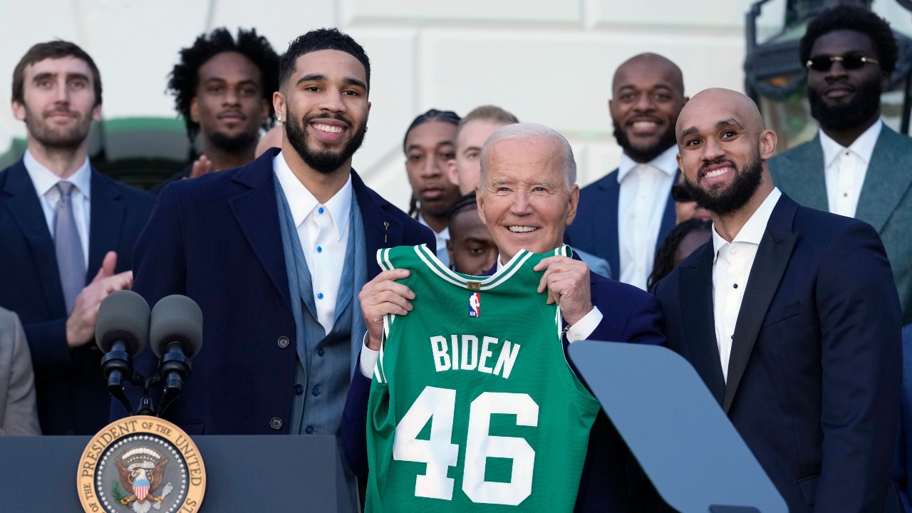 President Biden welcomes 2024 NBA champion Boston Celtics to White ...