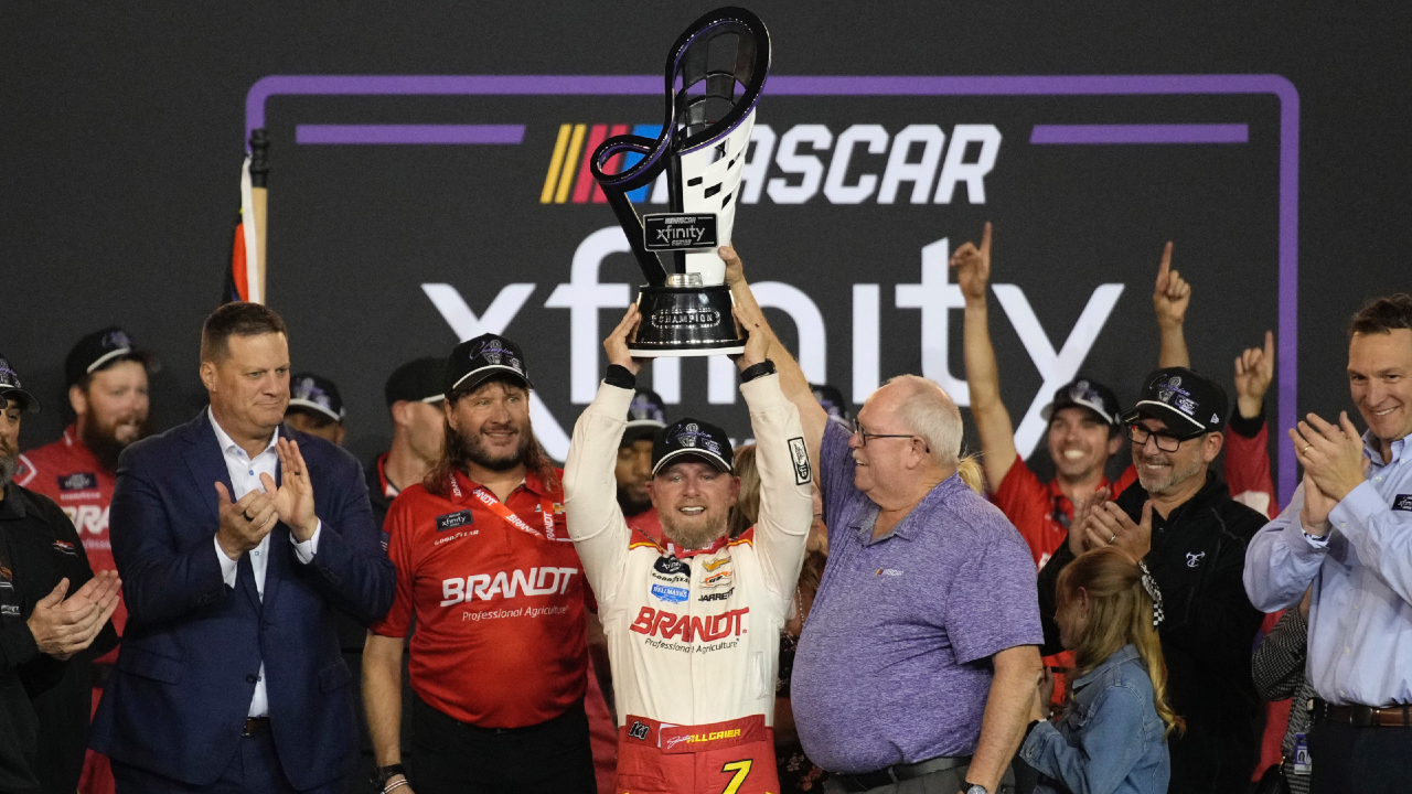 Allgaier wins first title, capping comeback by passing Hill and Custer ...
