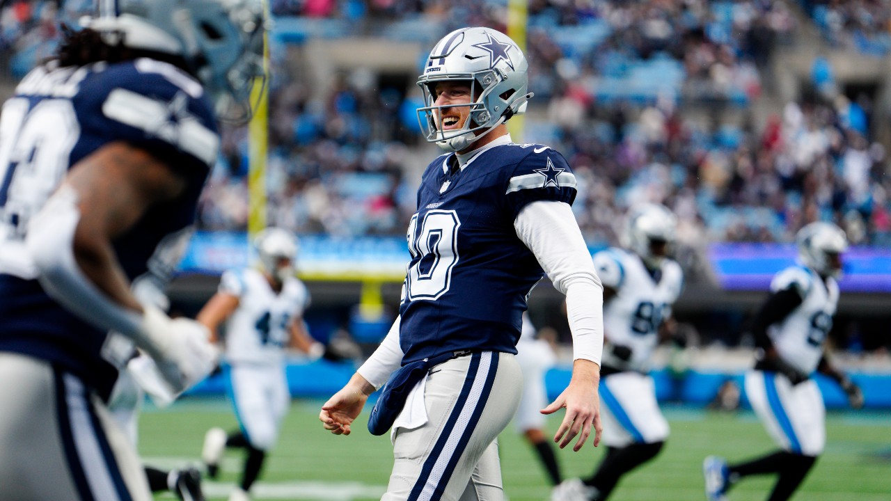 Rush hits career-high as Cowboys force four turnovers to beat Panthers ...