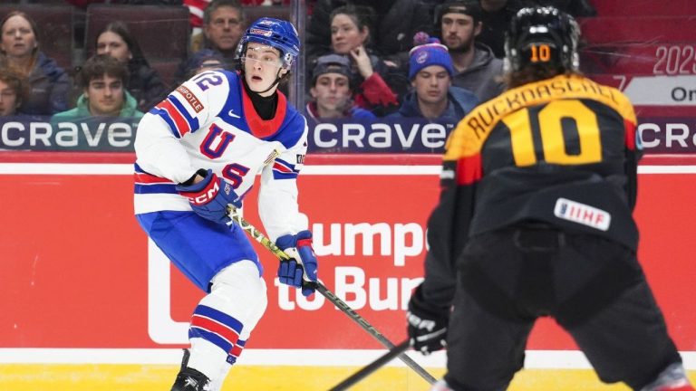 Top draft prospect James Hagens shining at world juniors with U.S ...