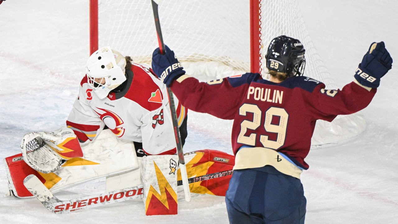 Poulin scores hat trick, lifts PWHL-leading Victoire to win over Charge ...