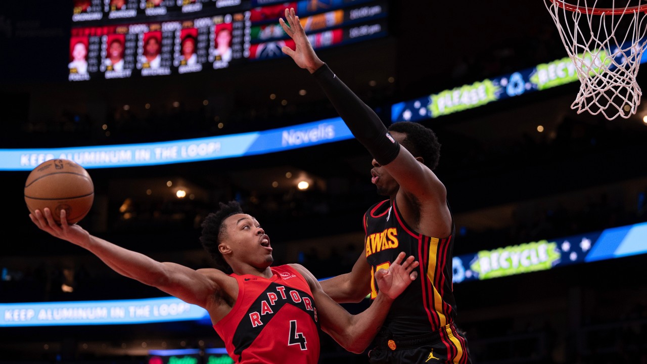 Scottie Barnes, Raptors hold off Hawks for just second road win of ...