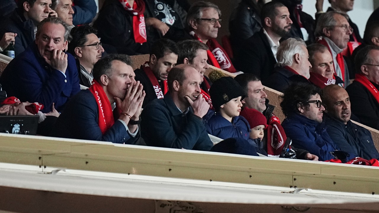 Prince William watches Aston Villa lose in Champions League in Monaco ...