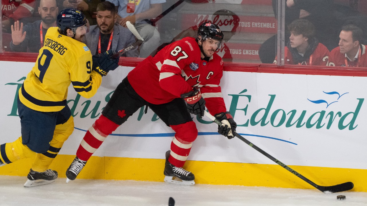 Canada's Crosby named player of the game after three assists vs. Sweden ...