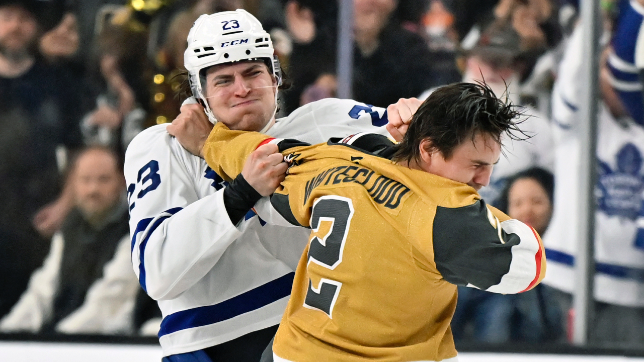 Maple Leafs’ Knies, Golden Knights’ Whitecloud settle beef at puck drop