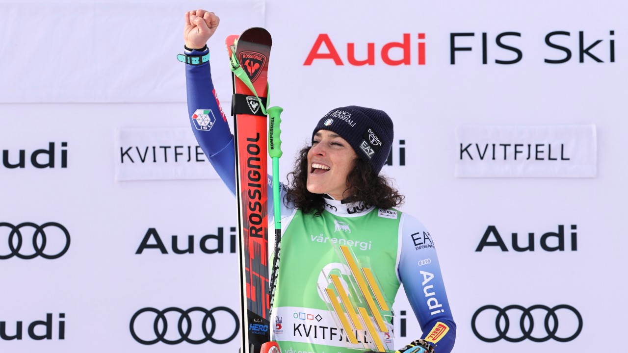 Brignone takes narrow super-G victory to extend overall World Cup lead ...