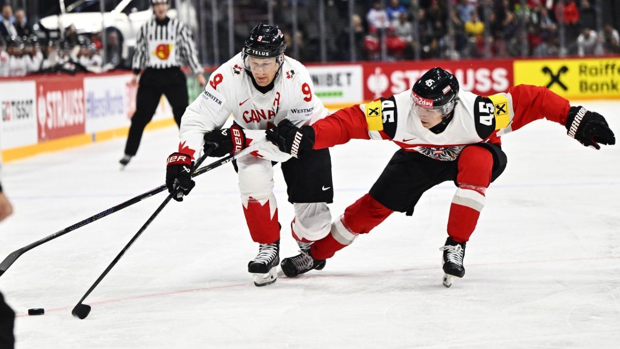 MacKinnon has two goals, assist as Canada beats Austria 5-1 at hockey ...