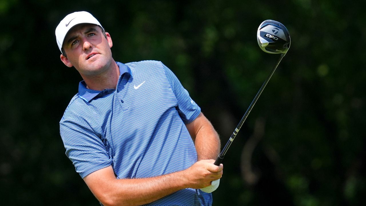 Scottie Scheffler opens Charles Schwab with eagle, trails rookie John ...