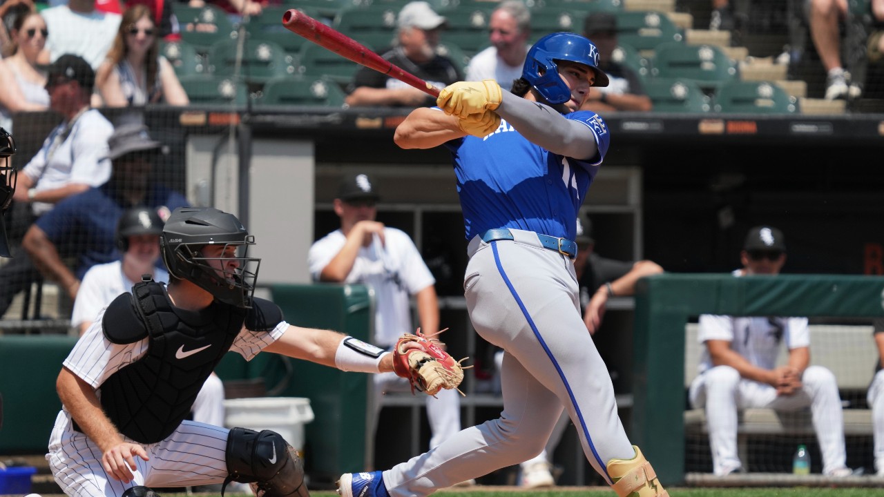 Royals' Jac Caglianone posts first MLB multi-hit game vs. White Sox ...