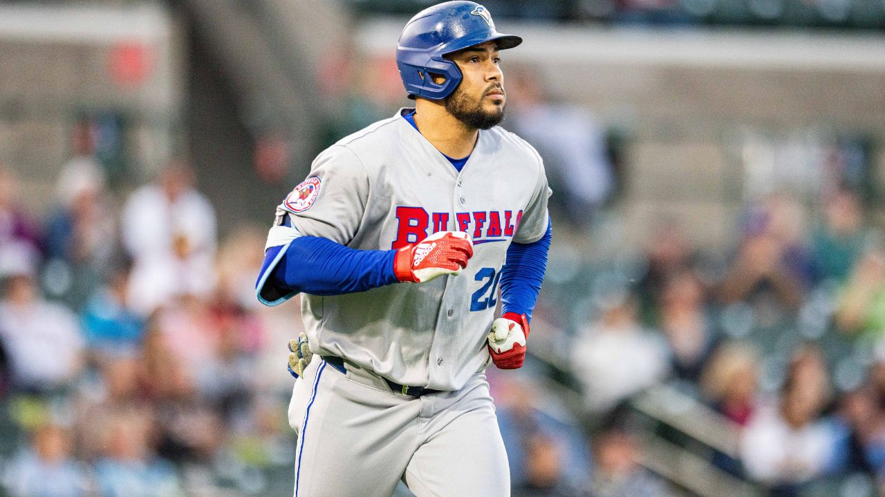 Blue Jays' Santander doubles, returns to left field in latest triple-A ...