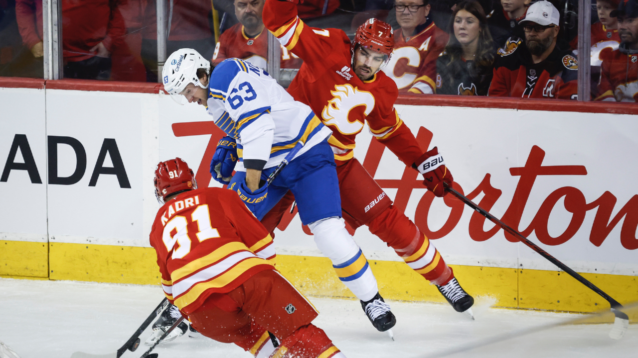 Flames fall in home opener as Blues capitalize in third - Sportsnet.ca