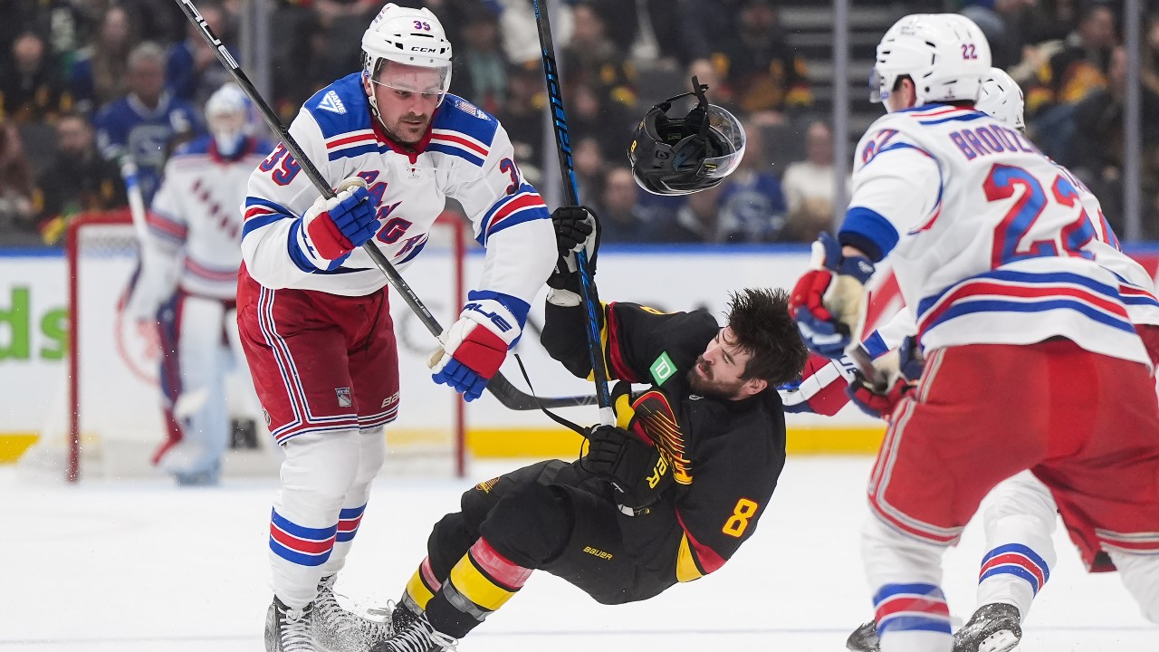 Canucks forward Conor Garland exits vs. Rangers - Sportsnet.ca