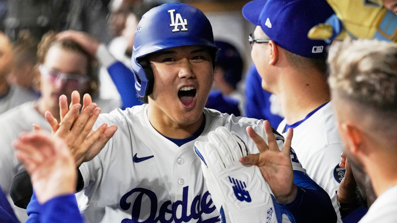 Ohtani hits two homers, ties record with four extra-base hits in World ...