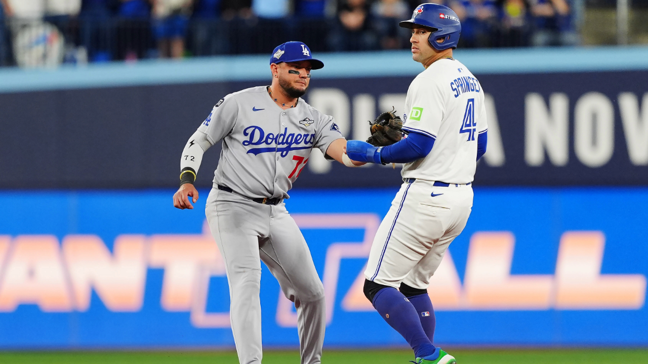 Blue Jays' Springer doubled off on bizarre play to start Game 7 ...