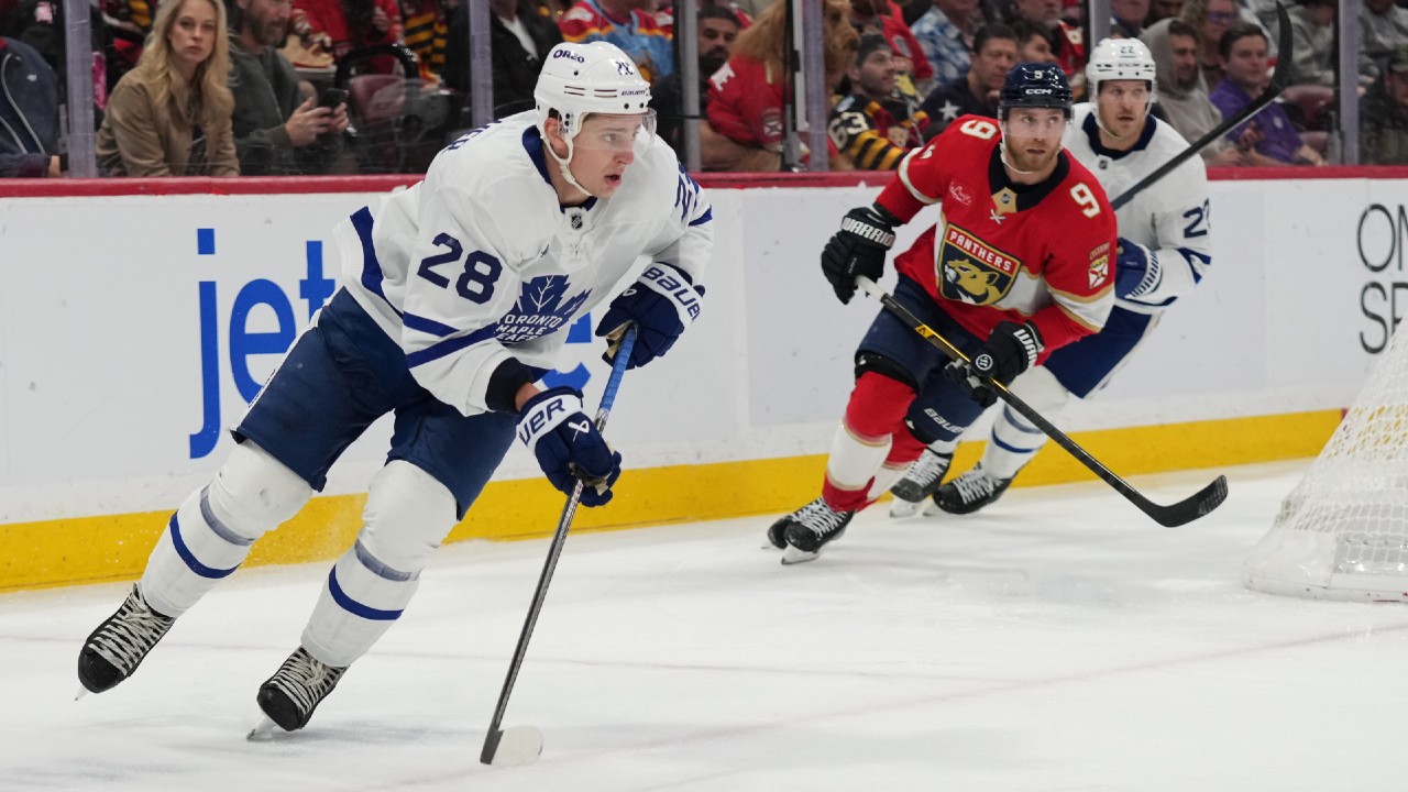 Maple Leafs' Troy Stecher calls his shot in speedy win over Panthers ...