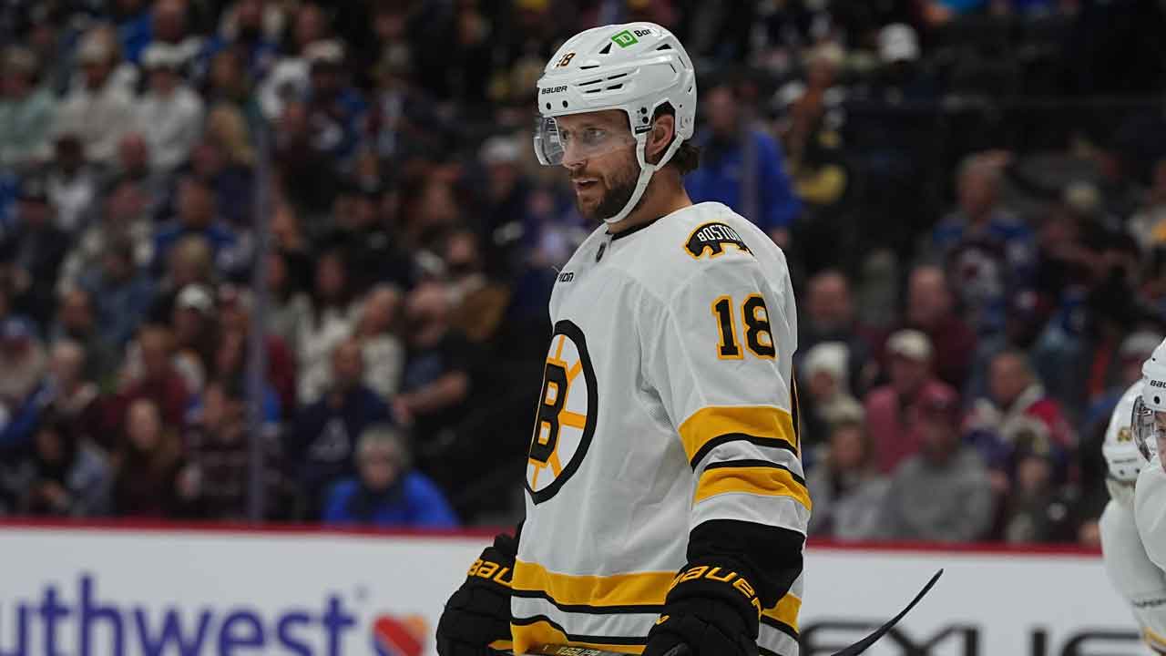 Bruins' Zacha is awarded reviewed goal with most of Rangers in locker ...