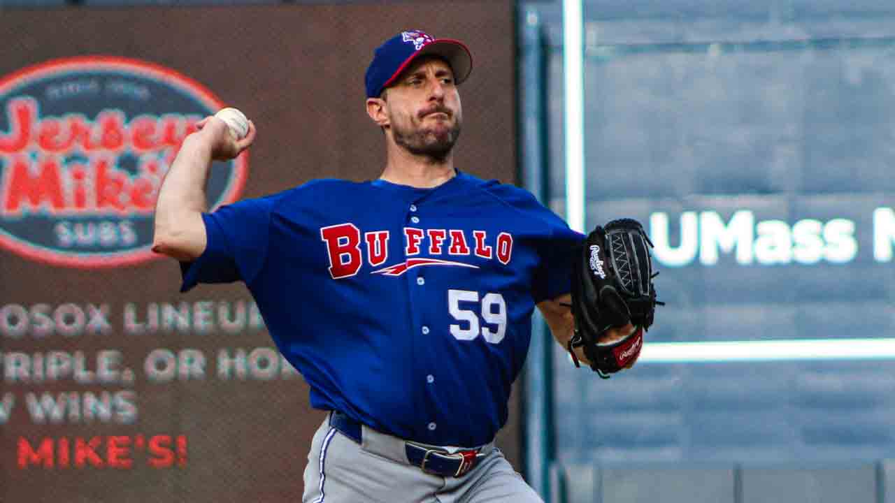 Blue Jays' Max Scherzer strikes out five in second triple-A rehab start ...